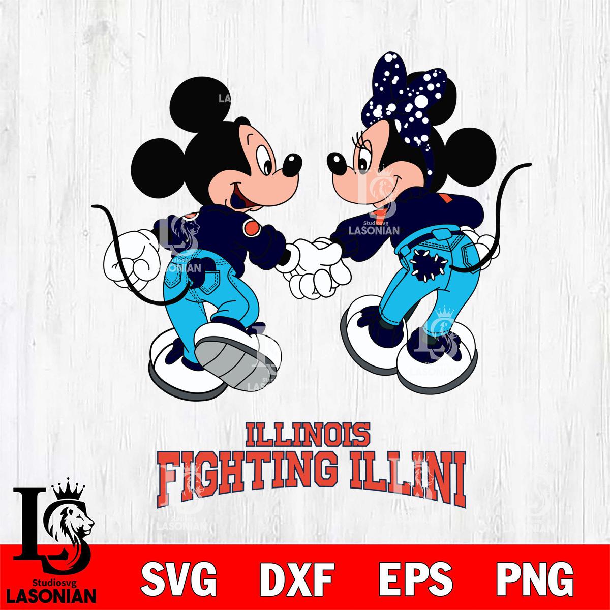 Illinois Fighting Illini Mickey Minnie Valentine Rugby – lasoniansvg