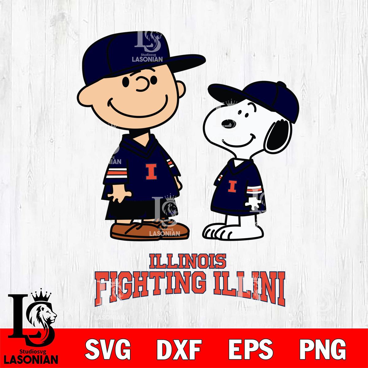 Illinois Fighting Illini Peanuts Snoopy Football – lasoniansvg
