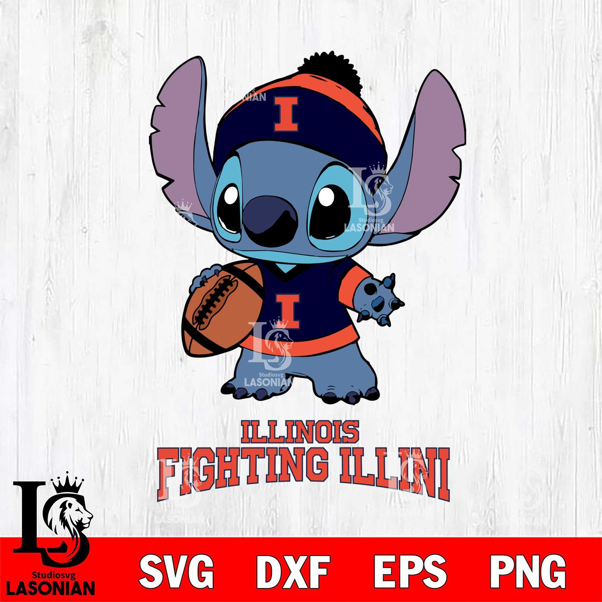 Illinois Fighting Illini Stitch Disney – lasoniansvg