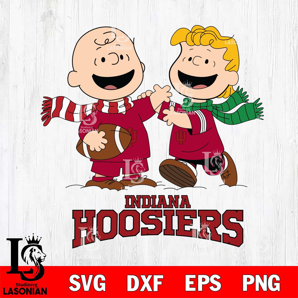 Indiana Hoosiers Charlie Brown & Linus Football – lasoniansvg