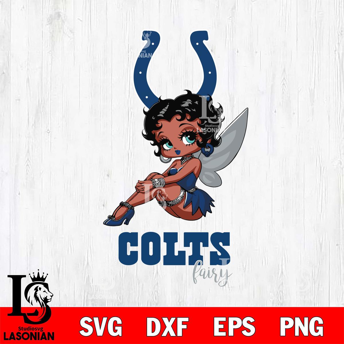Indianapolis Colts Beauty Black Fairy Betty Boop – lasoniansvg
