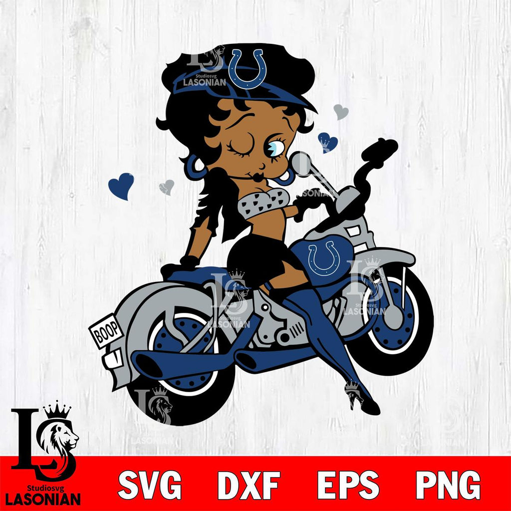 Indianapolis Colts Betty Boop And Badass Motor SVG – lasoniansvg