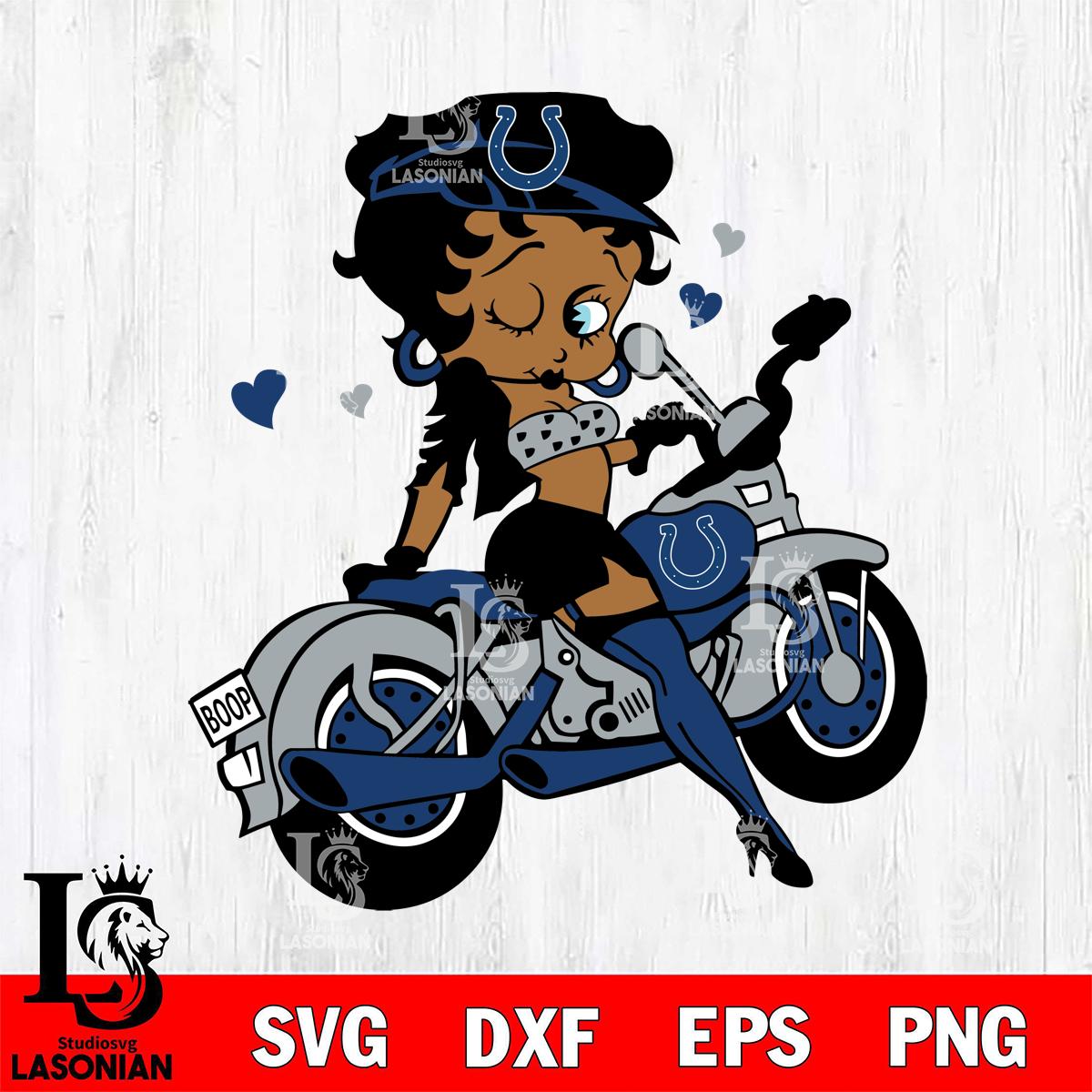 Indianapolis Colts Betty Boop And Badass Motor SVG – lasoniansvg