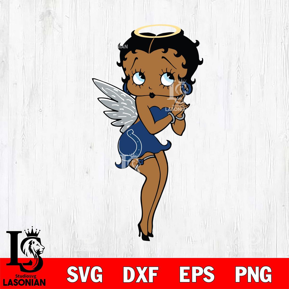 Indianapolis Colts Betty Boop Angel SVG – lasoniansvg