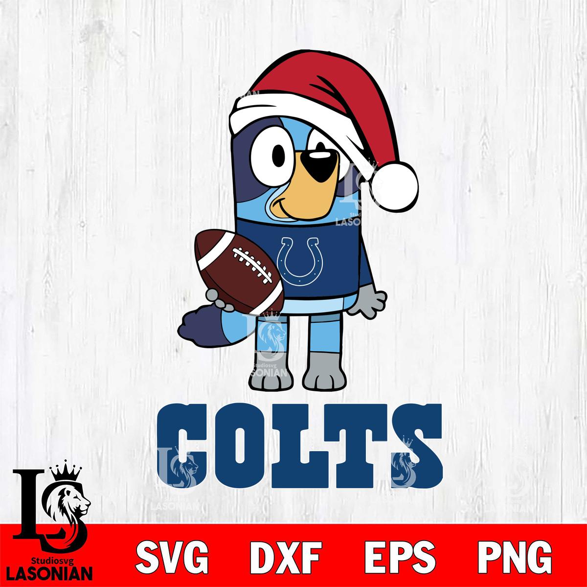 Indianapolis Colts Bluey Christmas – lasoniansvg