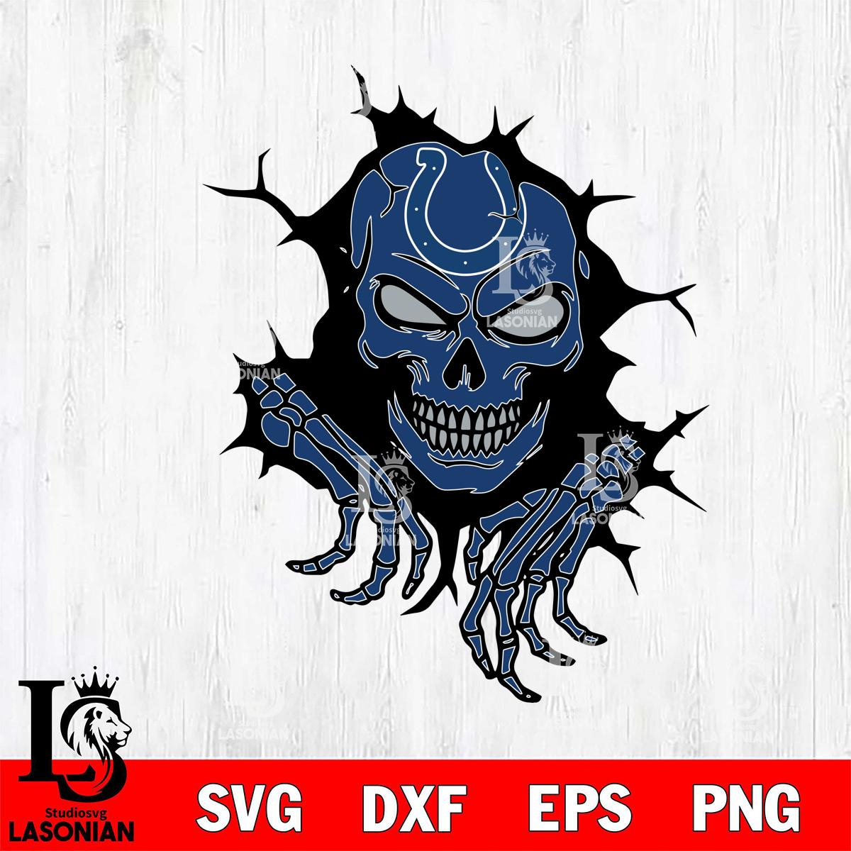 Indianapolis Colts Ferocious Skull SVG – lasoniansvg