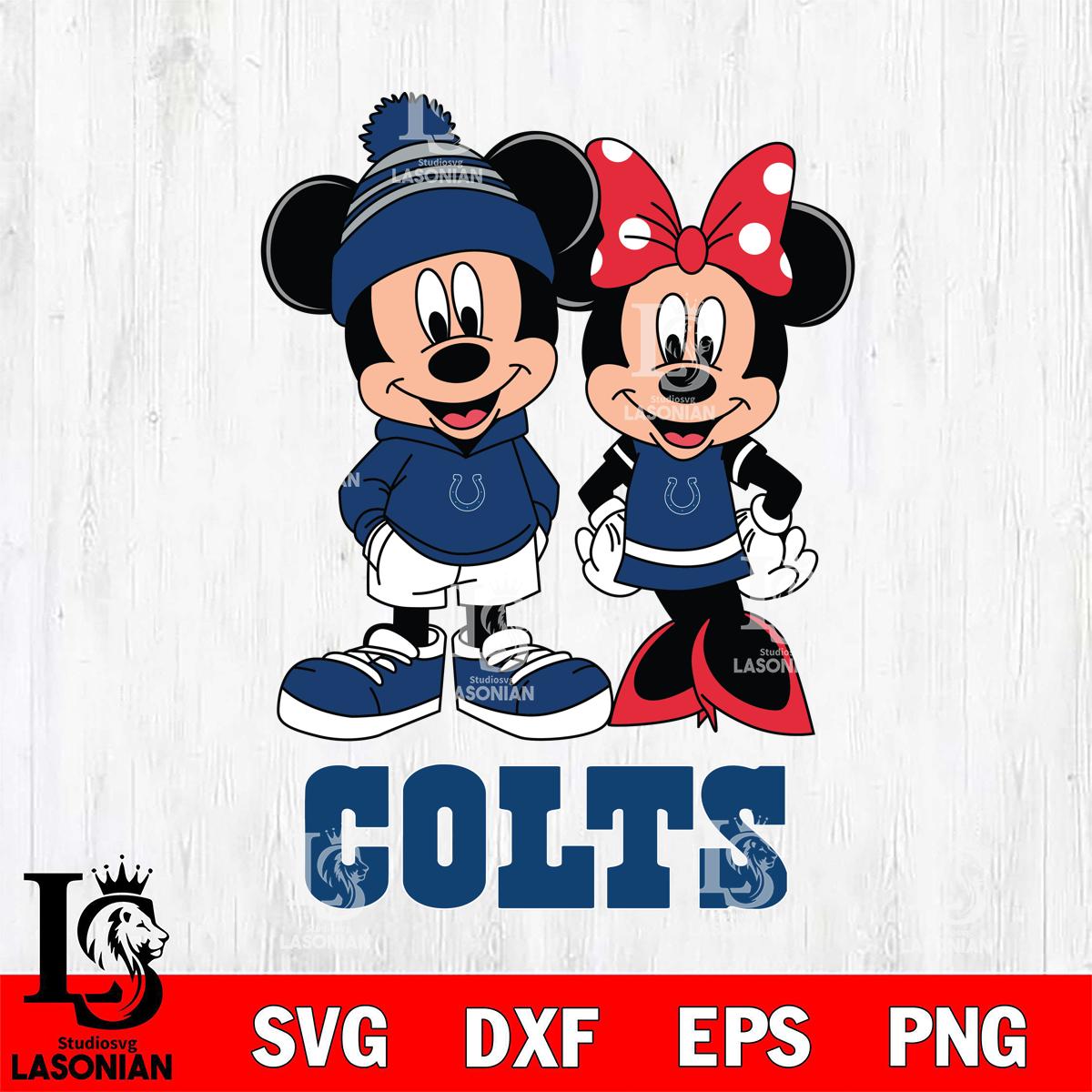 Indianapolis Colts Mickey Minnie Mouse Cute Football – lasoniansvg