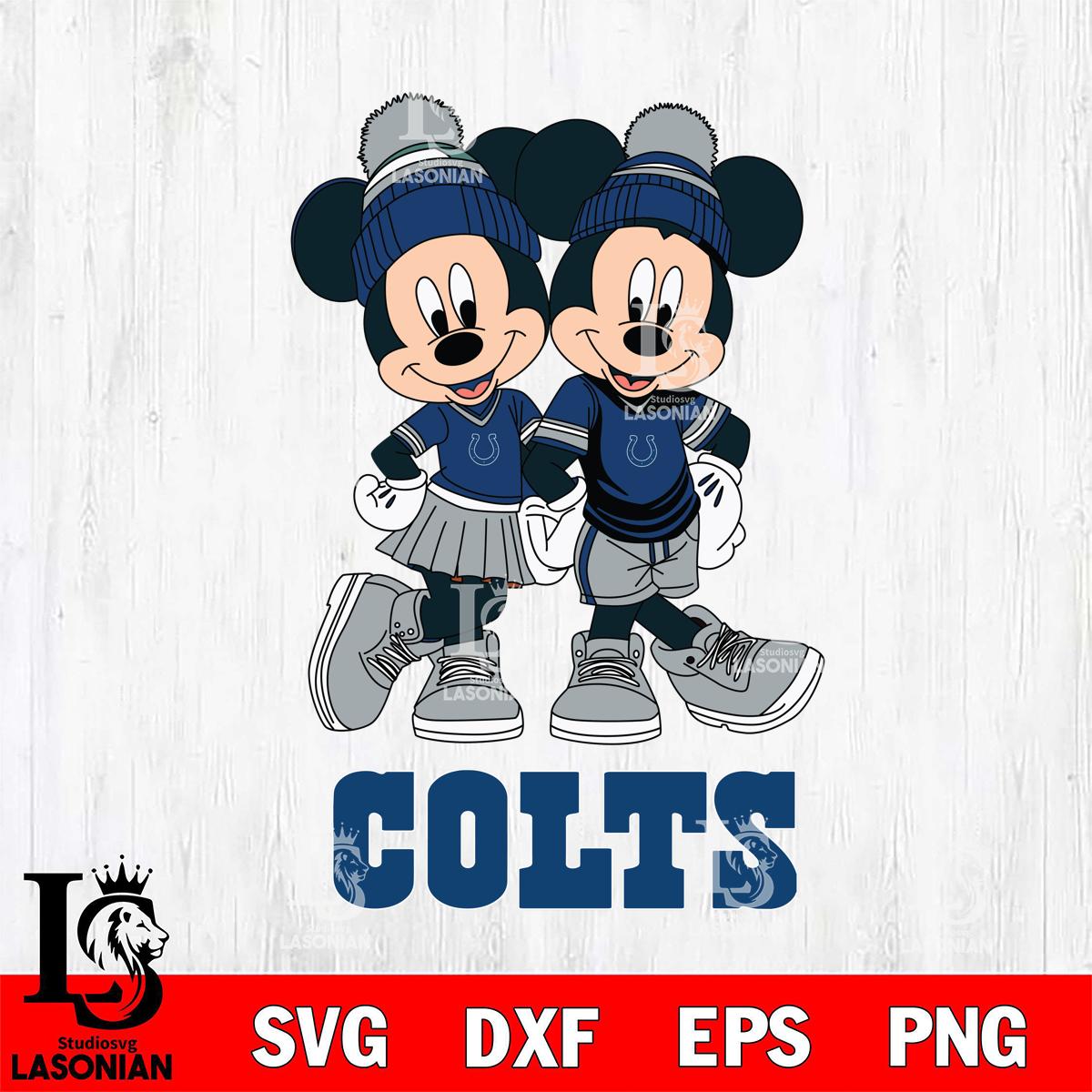 Indianapolis Colts Mickey Minnie Valentine Football – lasoniansvg