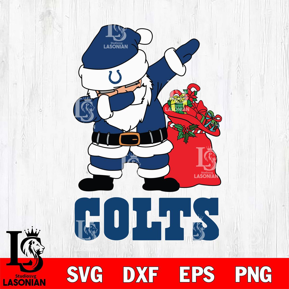 Indianapolis Colts Santa Dabbing Christmas – lasoniansvg