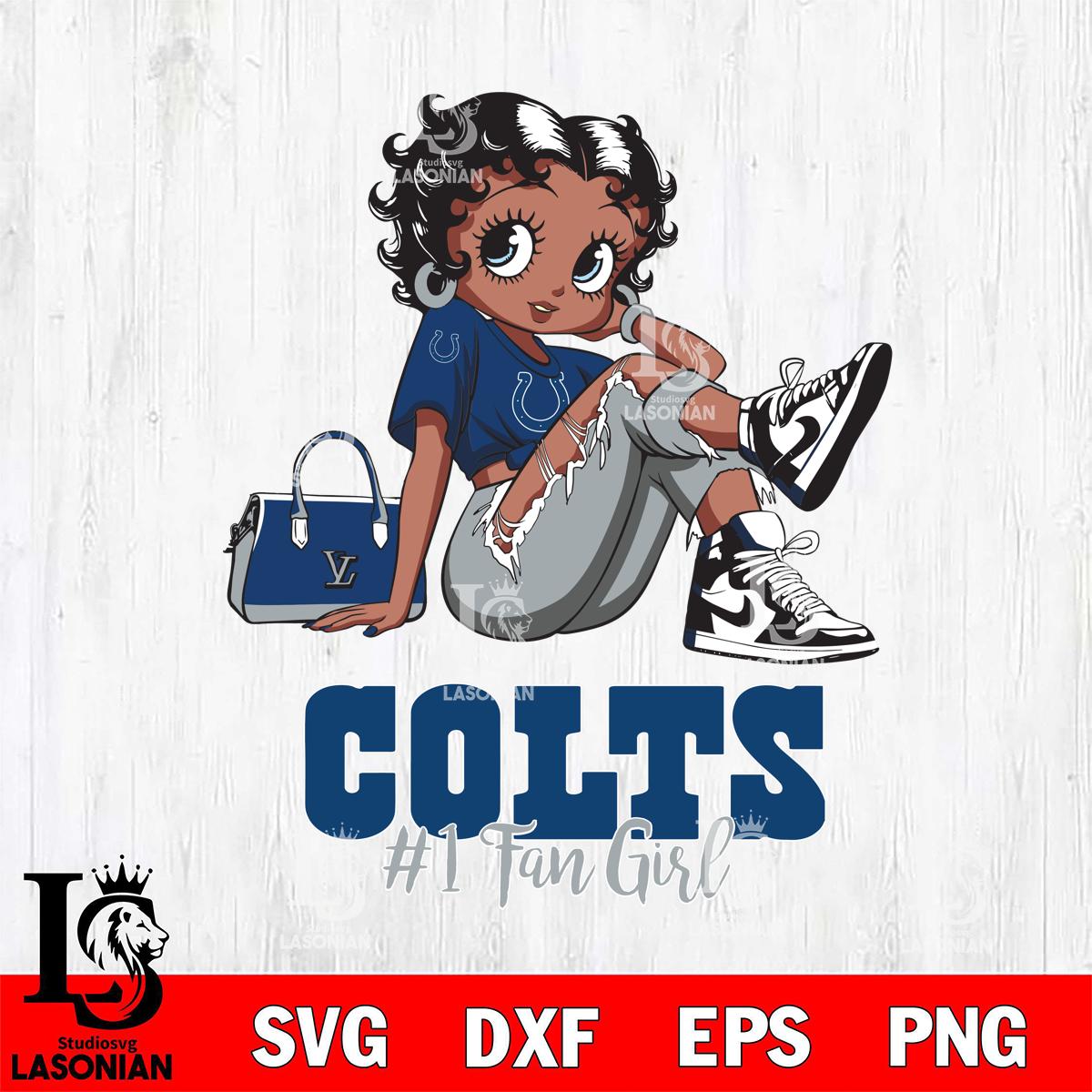 Indianapolis Colts #1 Black Fan Girl Betty Boop – lasoniansvg