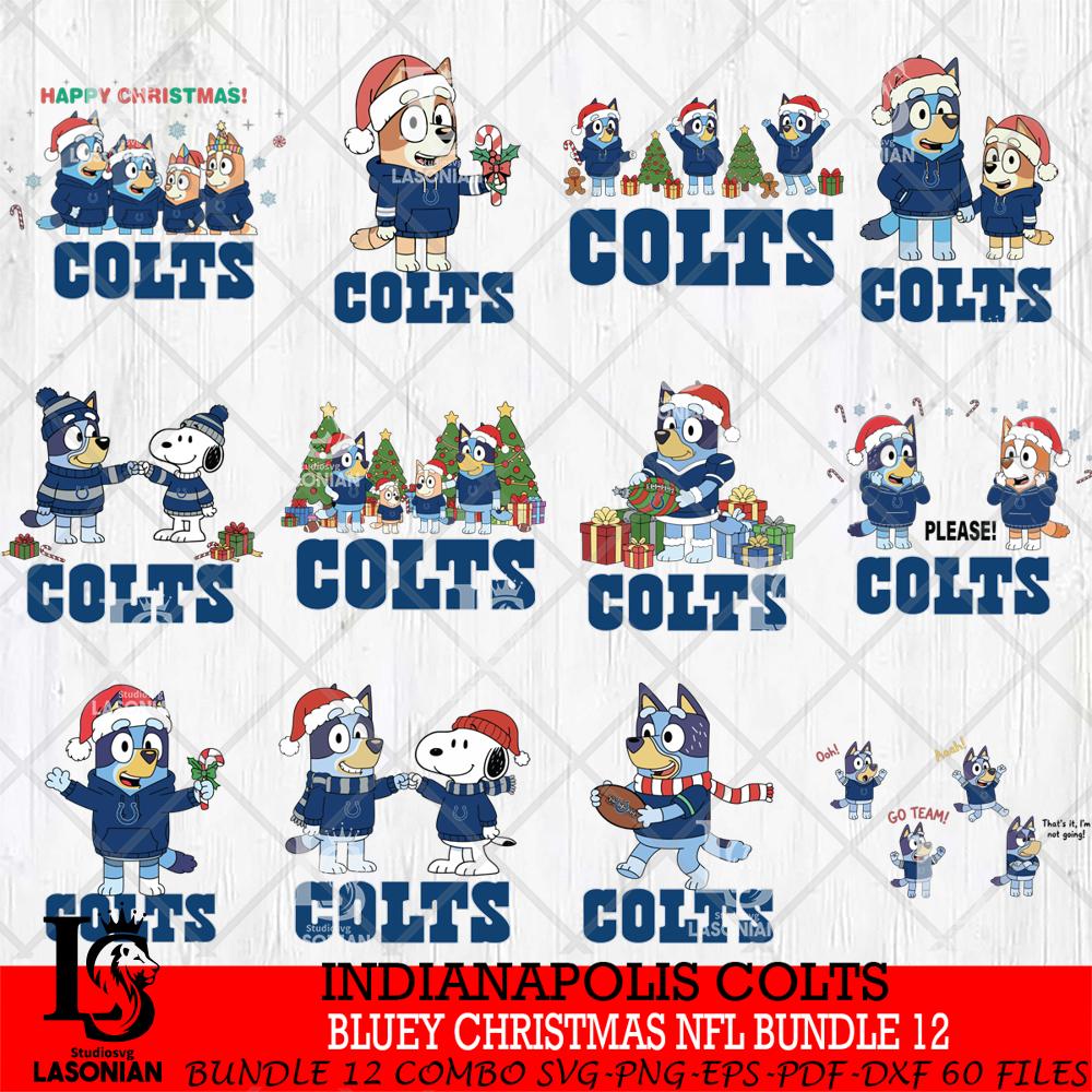 Indianapolis Colts Bluey Christmas NFL Bundle – lasoniansvg