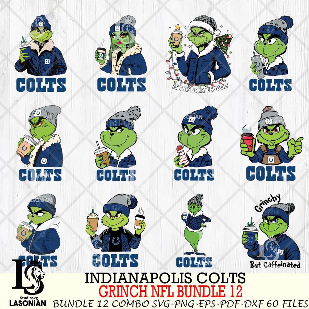 Indianapolis Colts Grinch NFL Bundle 12 SVG – lasoniansvg