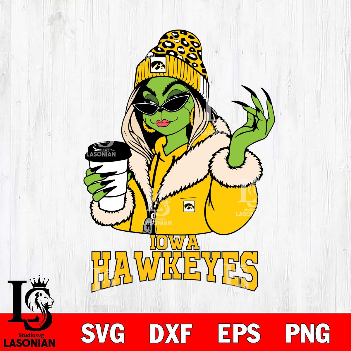 Iowa Hawkeyes Boujee Grinch Girls Christmas – lasoniansvg