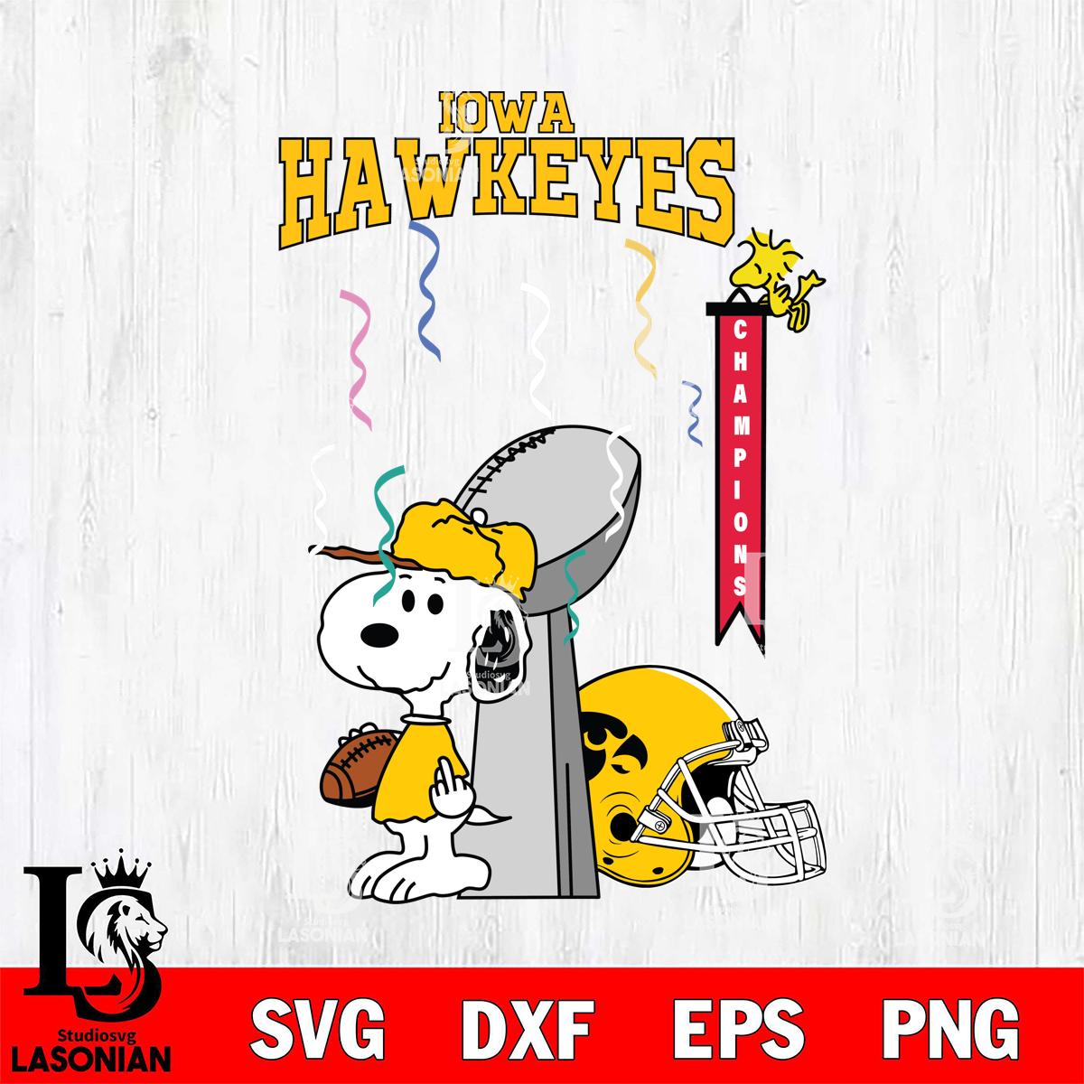 Iowa Hawkeyes Charlie Brown and Snoopy Super Bowl – lasoniansvg
