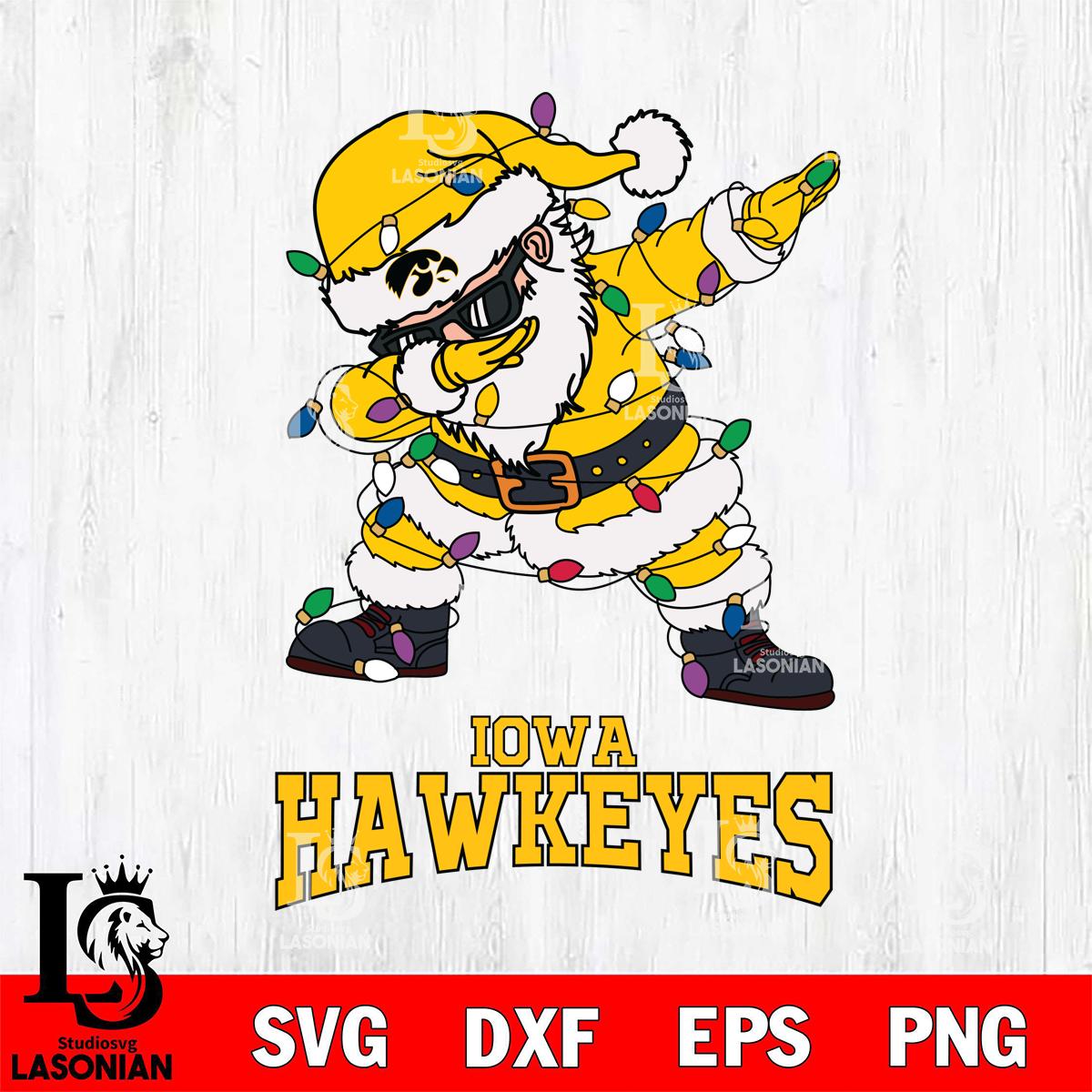 Iowa Hawkeyes Dabbing Santa Claus Ugly Christmas – lasoniansvg