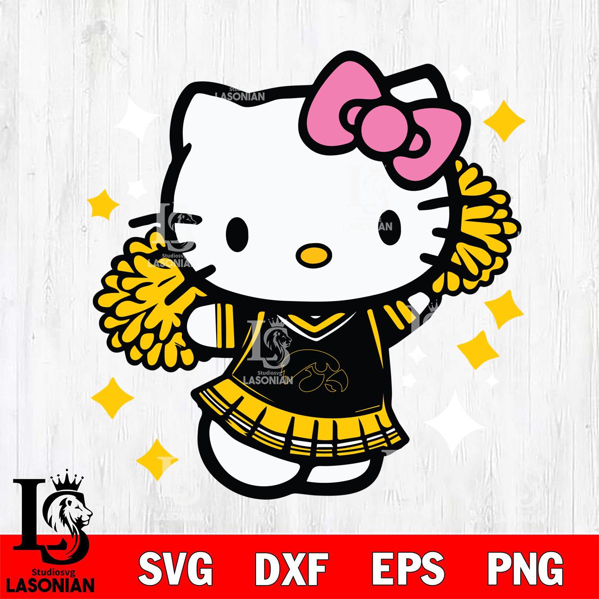 Iowa Hawkeyes Hello Kitty Cheerleader 4 – lasoniansvg