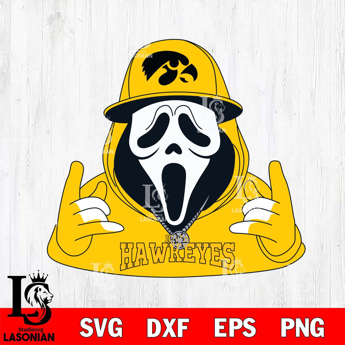 Iowa Hawkeyes Horror Character Ghostface Sport – lasoniansvg