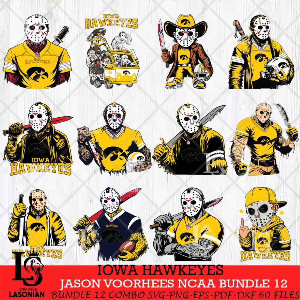 Iowa Hawkeyes Jason Voorhees Horror Bundle 12 SVG – lasoniansvg