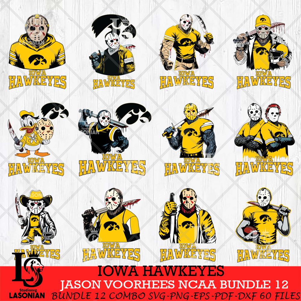 Iowa Hawkeyes Jason Voorhees NCAA Bundle 12 SVG – lasoniansvg