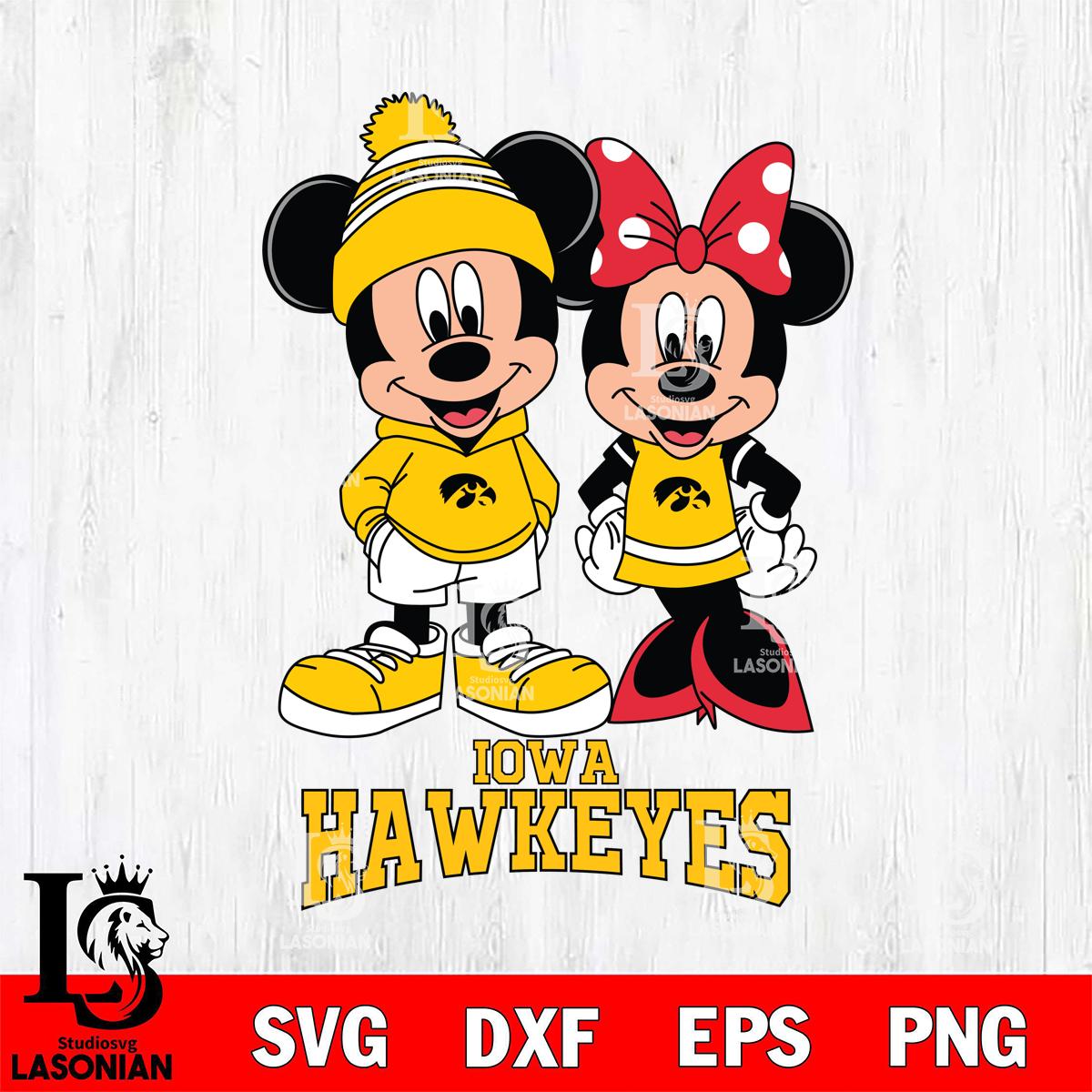 Iowa Hawkeyes Mickey Minnie Mouse Cute Football – lasoniansvg