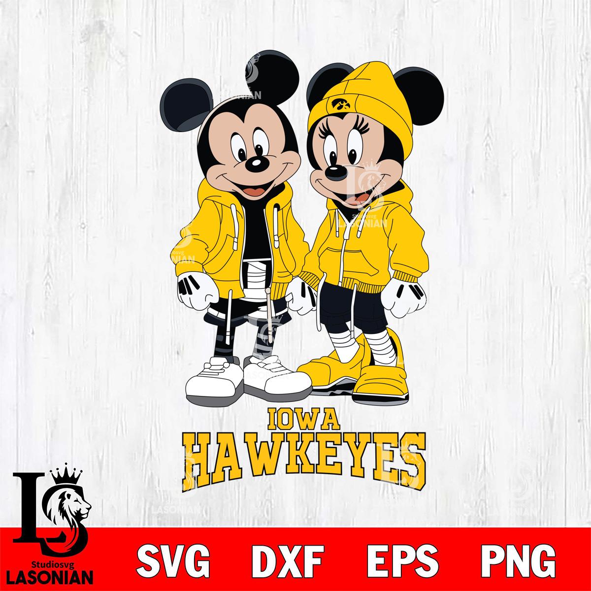 Iowa Hawkeyes Mickey Minnie Mouse Rugby – lasoniansvg