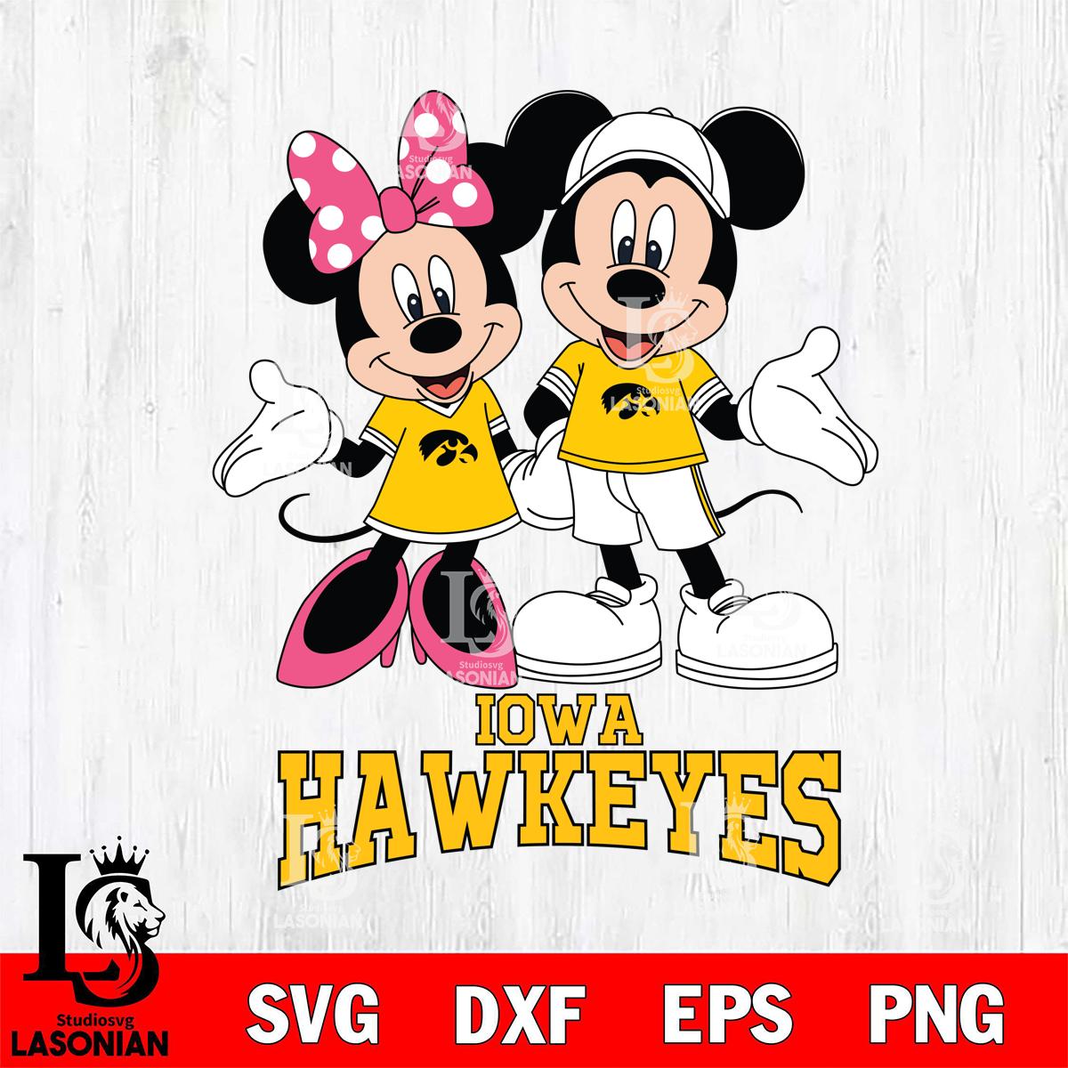 Iowa Hawkeyes Mickey Minnie Mouse Sport – lasoniansvg