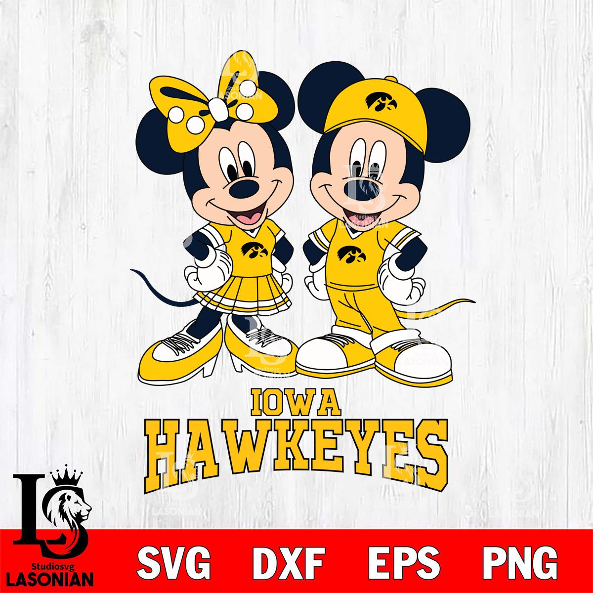 Iowa Hawkeyes Mickey Minnie Mouse rugby ball – lasoniansvg
