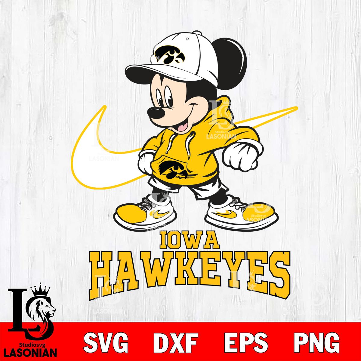 Iowa Hawkeyes Mickey Mouse NIKE – lasoniansvg