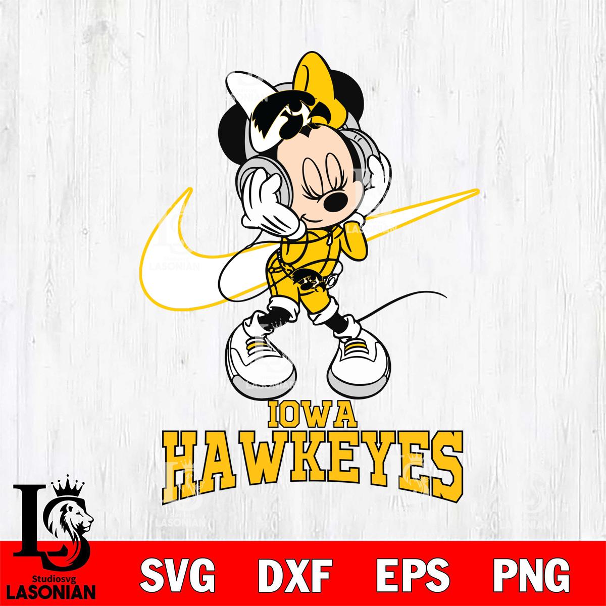 Iowa Hawkeyes Minnie Mouse Dancing NIKE – lasoniansvg