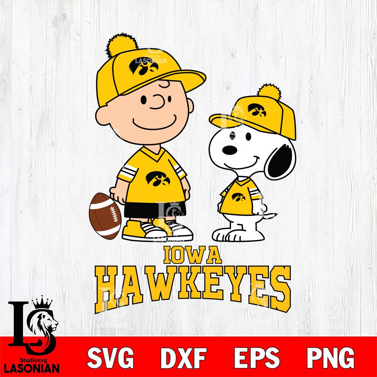 Iowa Hawkeyes Peanuts Snoopy Friends Football – lasoniansvg