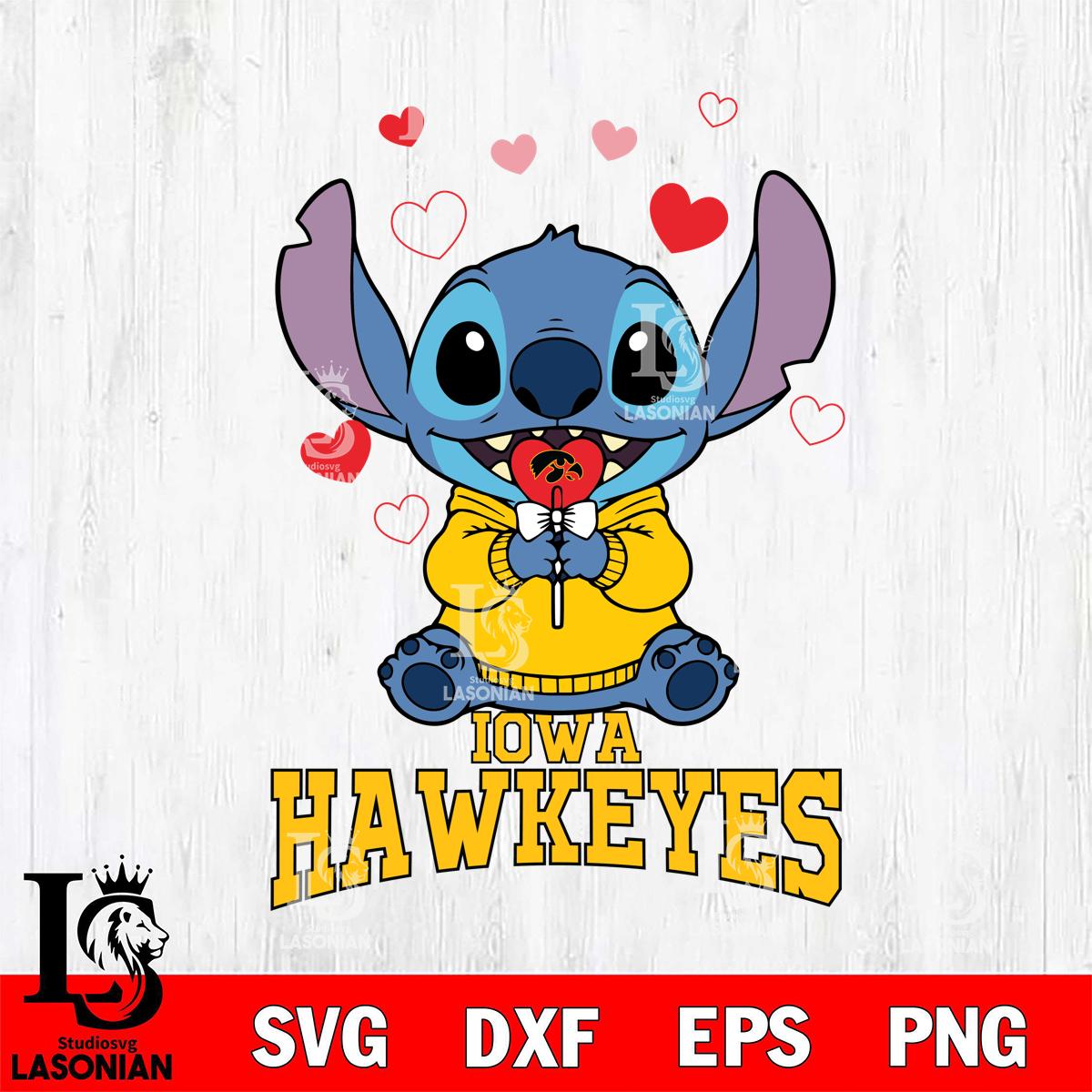 Iowa Hawkeyes Stitch sucette Digital Download, NCAA SVG DXF EPS PNG PDF ...