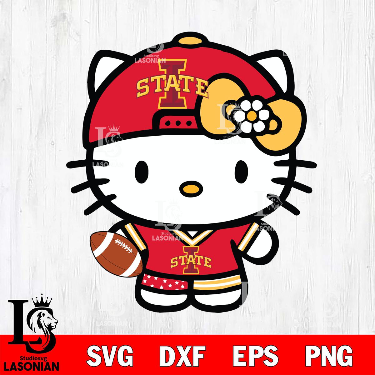 Iowa State Cyclones Cute Hello Kitty Football 10 – lasoniansvg