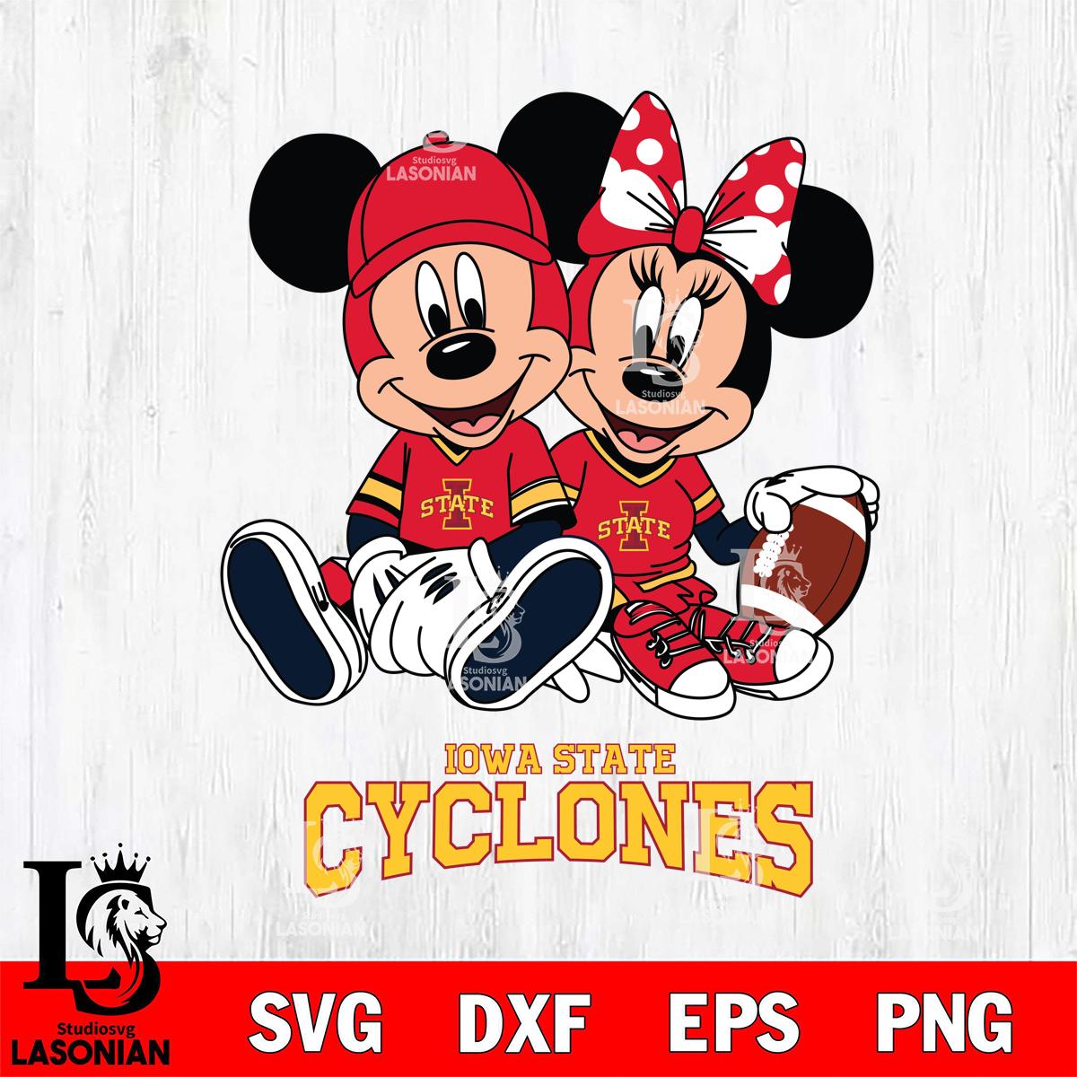Iowa State Cyclones Disney Mickey And Minnie Football – lasoniansvg