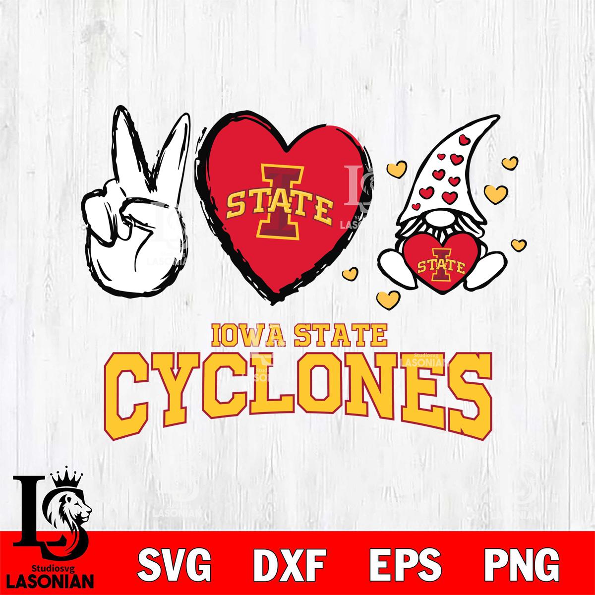 Iowa State Cyclones Gnomes Peace & Love – lasoniansvg
