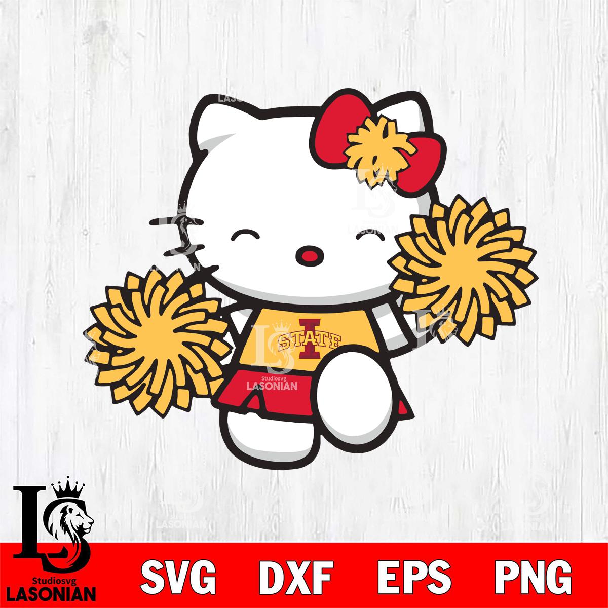 Iowa State Cyclones Hello Kitty Cheerleader – lasoniansvg