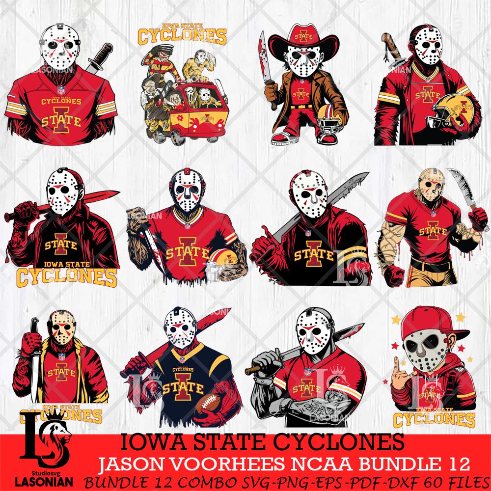 Iowa State Cyclones Jason Voorhees Horror Bundle 12 SVG – lasoniansvg