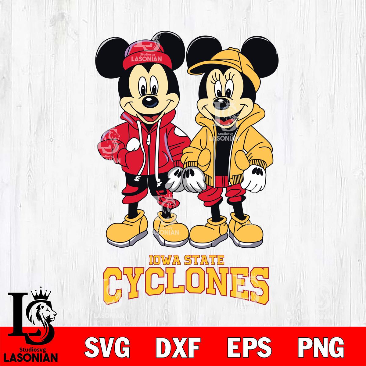 Iowa State Cyclones Mickey Minnie Mouse Football – lasoniansvg