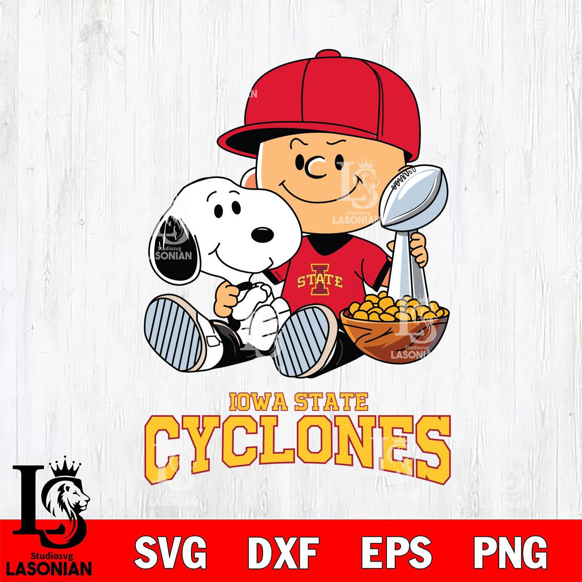 Iowa State Cyclones Peanuts Snoopy Champion football – lasoniansvg