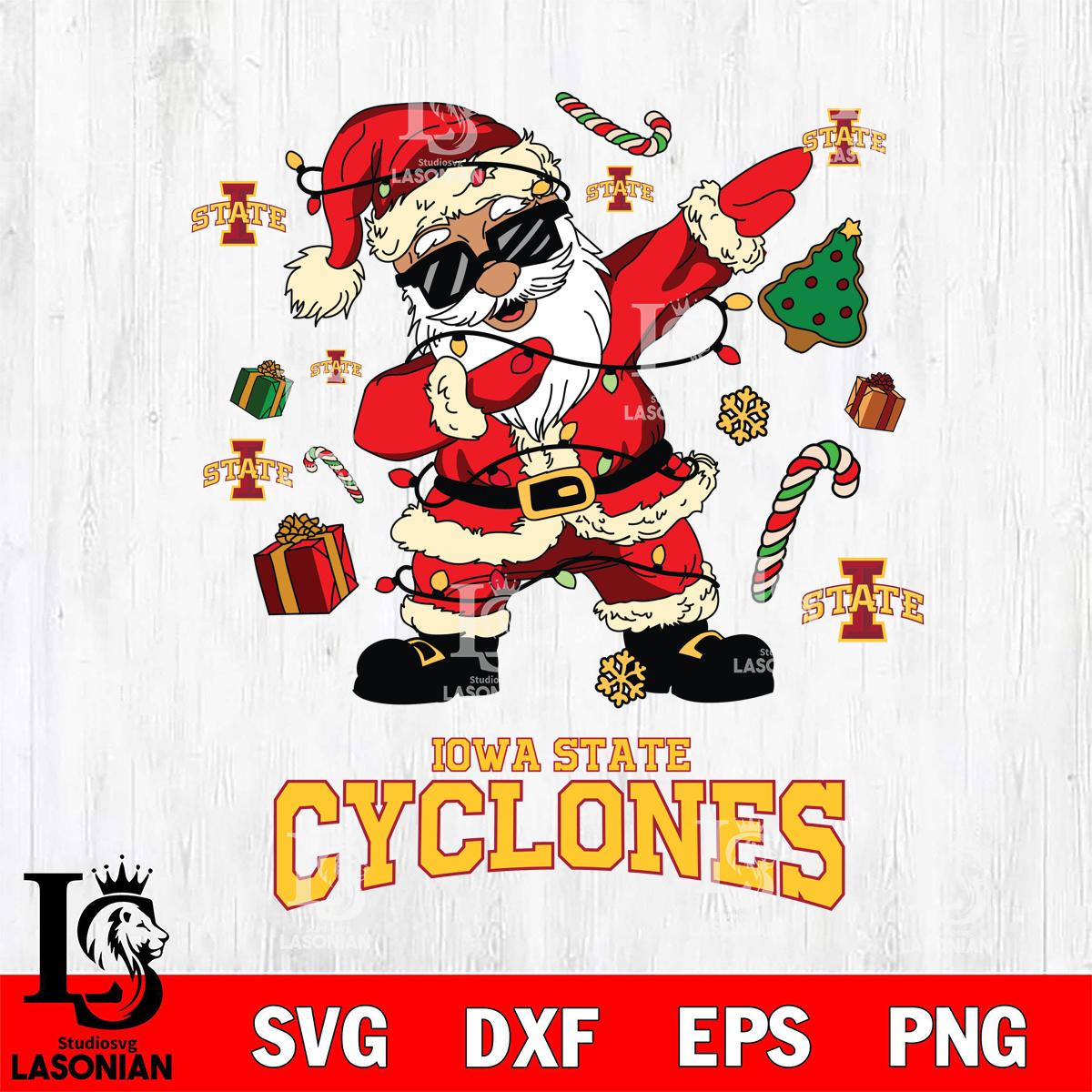Iowa State Cyclones Santa Claus Football – lasoniansvg