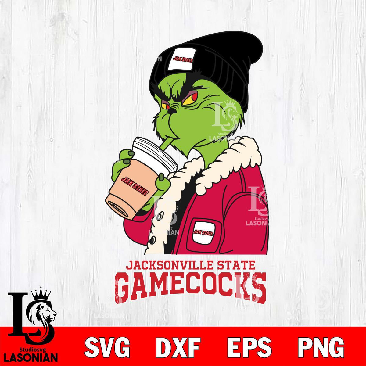 Jacksonville State Gamecocks Grinch Bougie Football – lasoniansvg