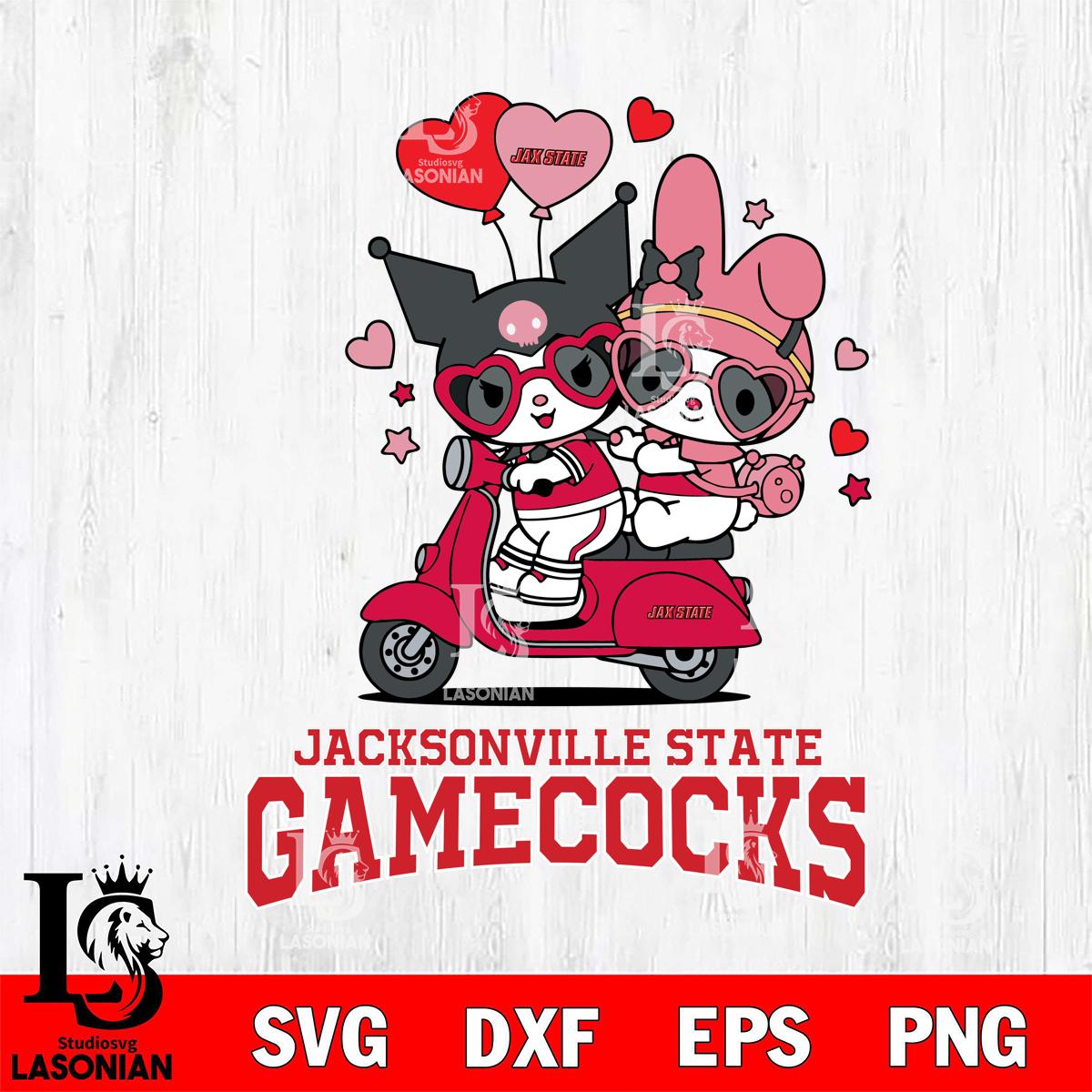 Jacksonville State Gamecocks Kuromi and My Melody Valentine File Cut ...