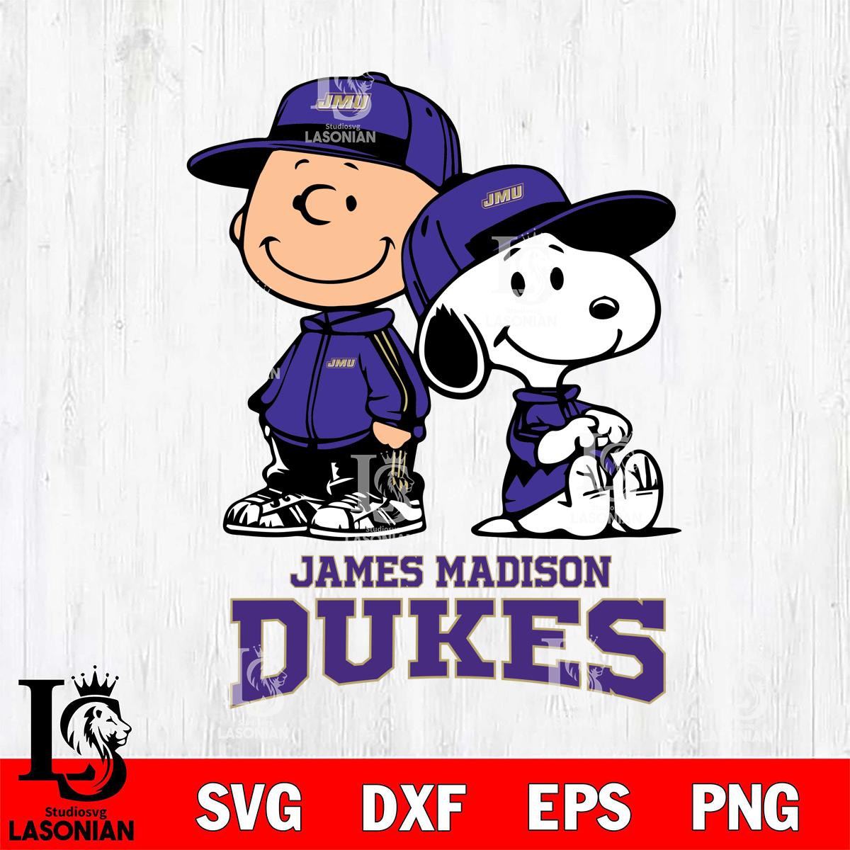 James Madison Dukes Charlie Brown Snoopy Champions – lasoniansvg