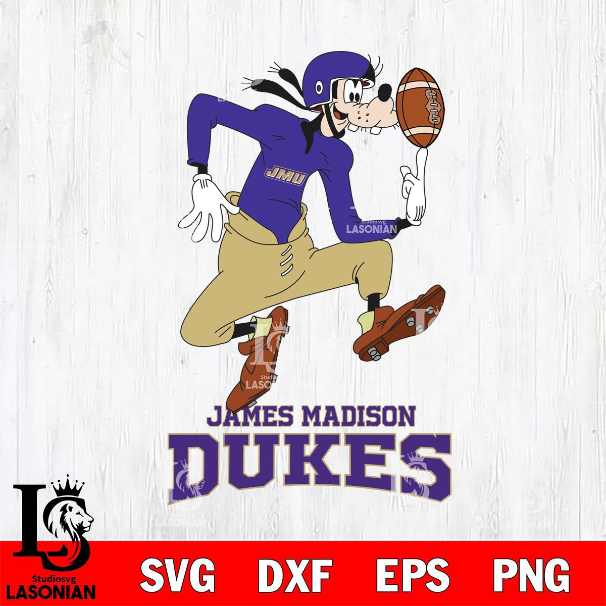James Madison Dukes Goofy Circus Football – lasoniansvg