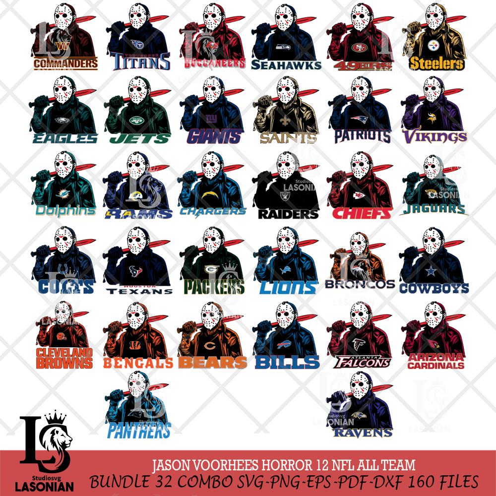 Jason Voorhees Horror 12 NFL ALL TEAM – lasoniansvg