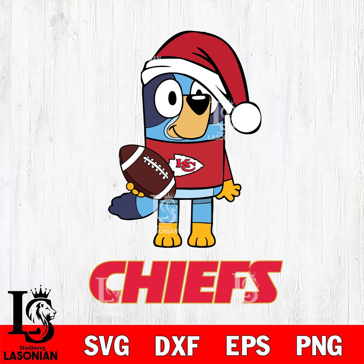 Kansas City Chiefs Bluey Christmas – lasoniansvg