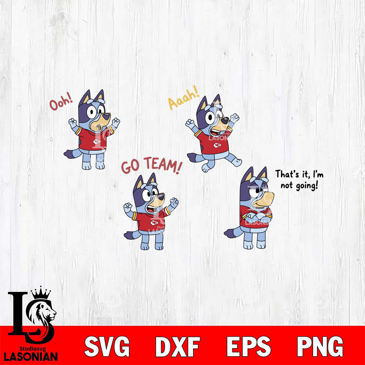 Kansas City Chiefs Bluey Go Team – lasoniansvg