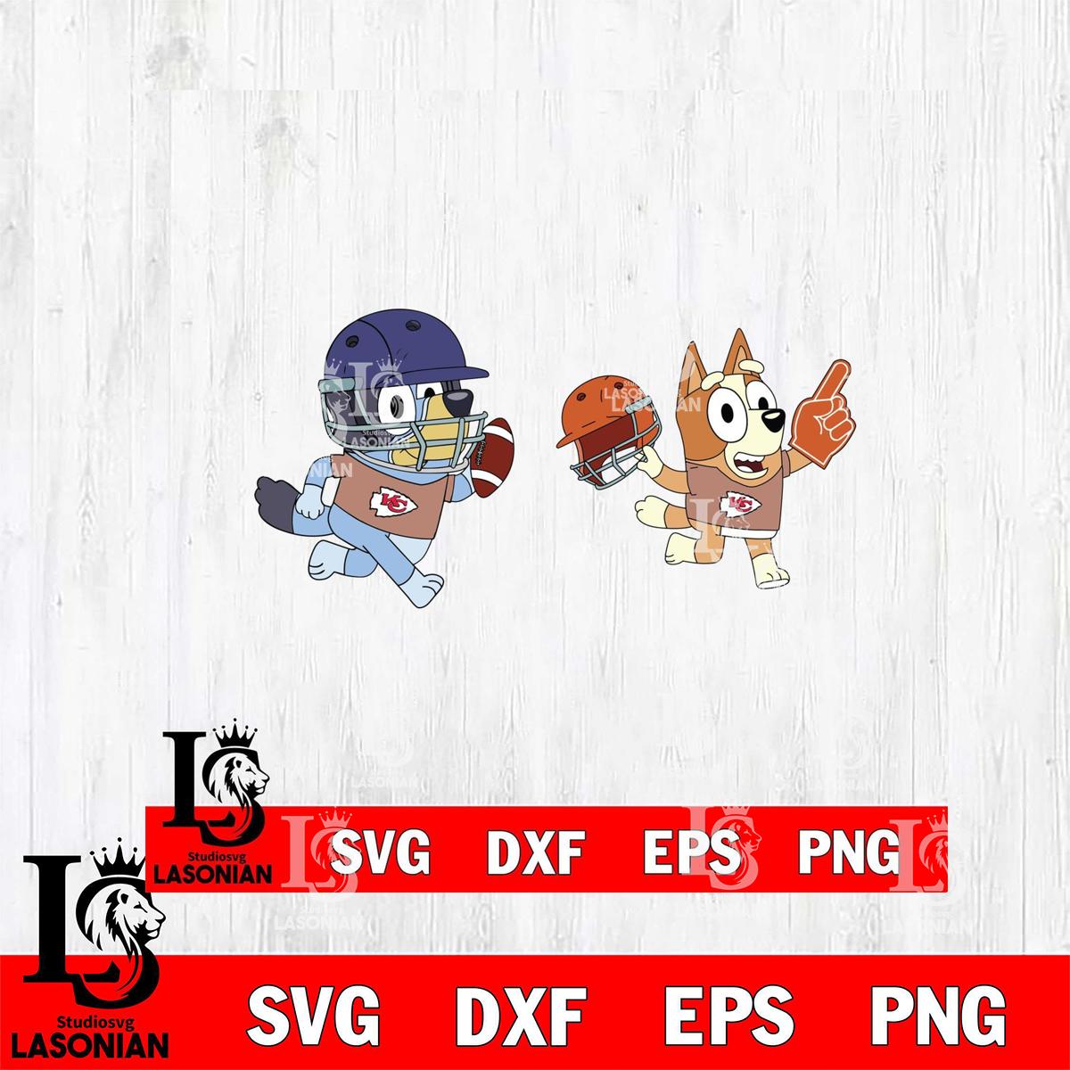 Kansas City Chiefs Bluey football – lasoniansvg