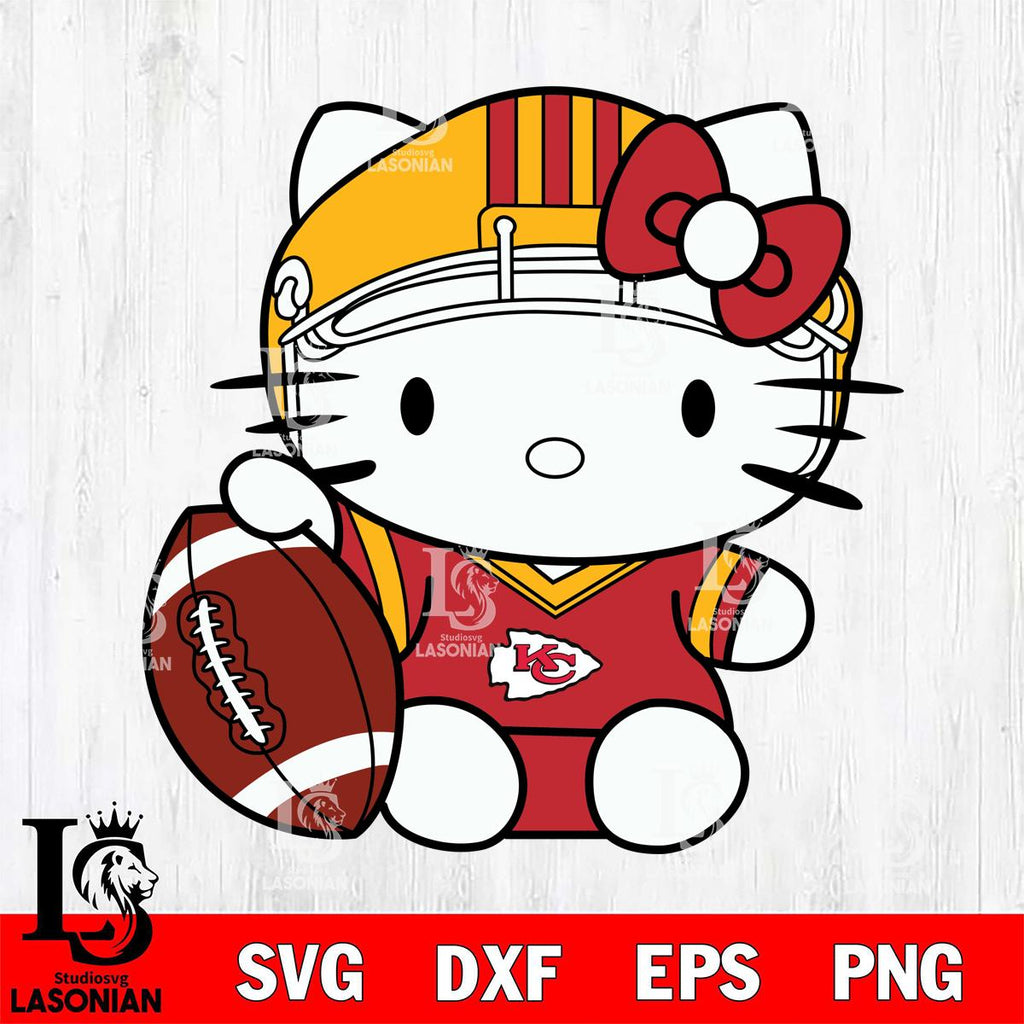 Kansas City Chiefs Cute Hello Kitty Football 5 – lasoniansvg