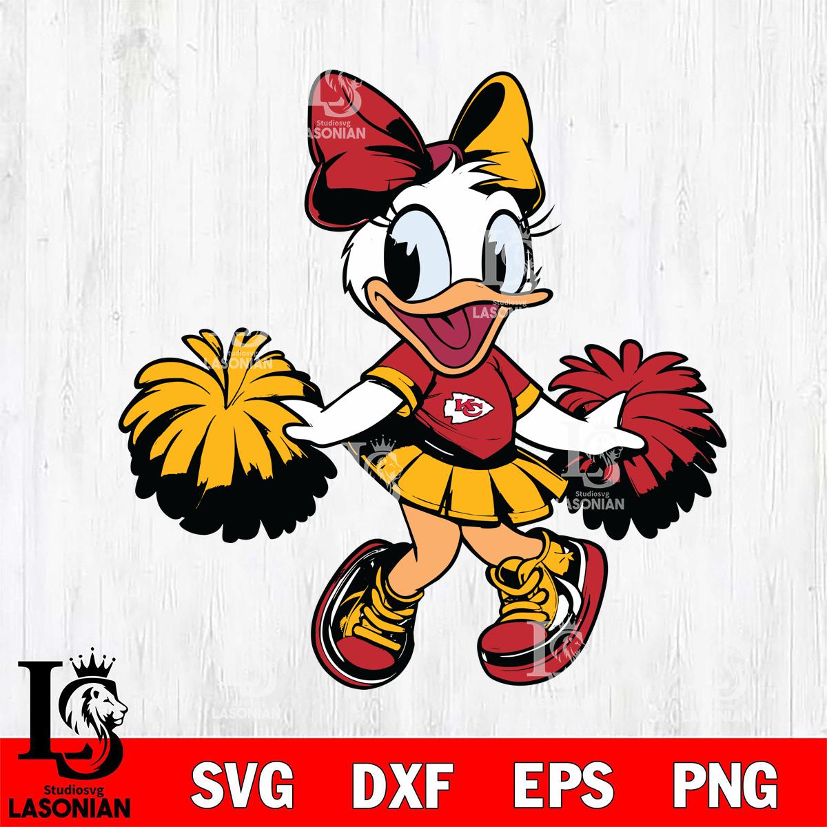 Kansas City Chiefs Daisy Duck Cheerleader – lasoniansvg
