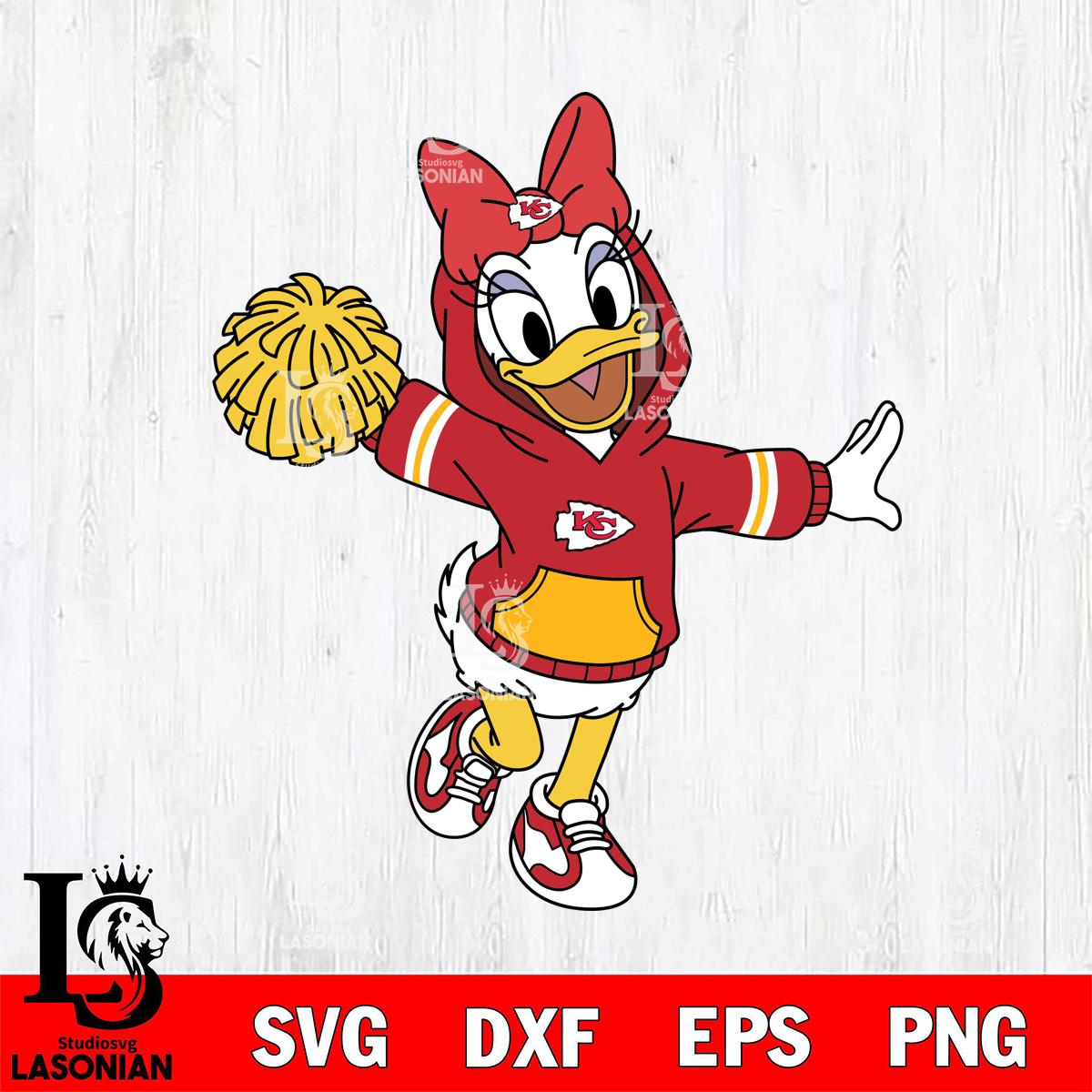 Kansas City Chiefs Daisy Duck Cheerleader Christmas – lasoniansvg